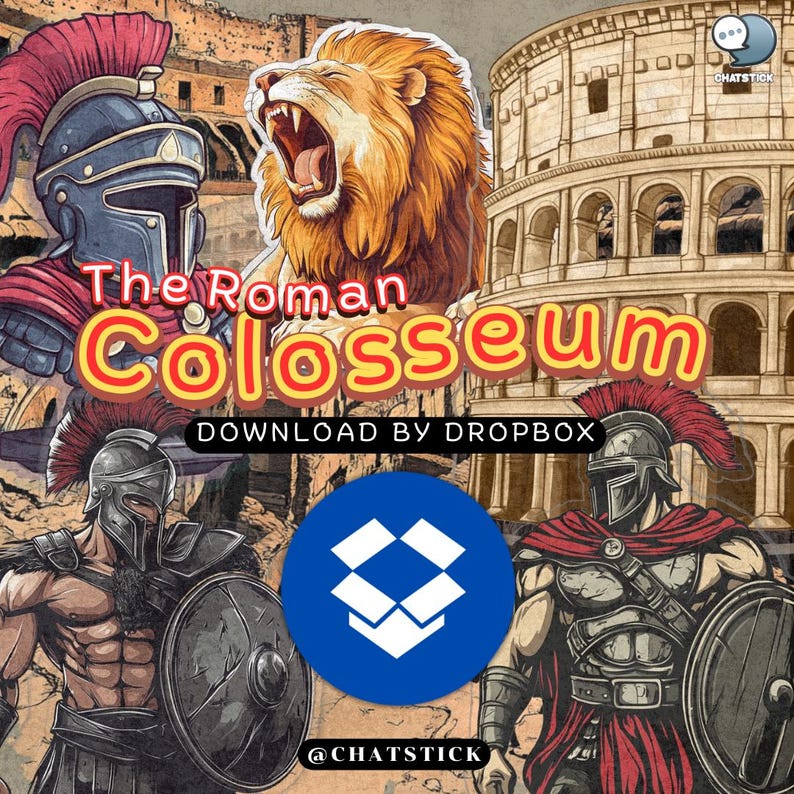 The Roman Colosseum Clipart Bundle - Gladiators, Warriors & Lions - 160 ...