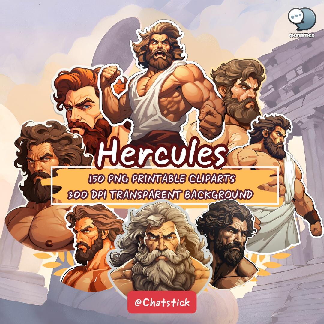 160 Hercules Digital Sticker Cliparts | Printable PNG Files ...