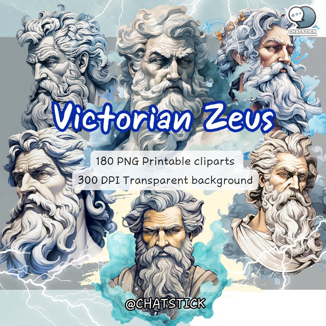 Zeus Cliparts in Victorian Style Mega Pack - 180 High-quality PNG ...