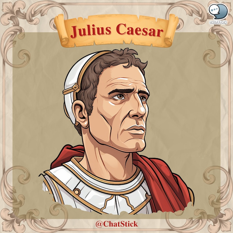 Julius Caesar Clipart Mega Pack - 140 Digital Historical PNG Stickers ...