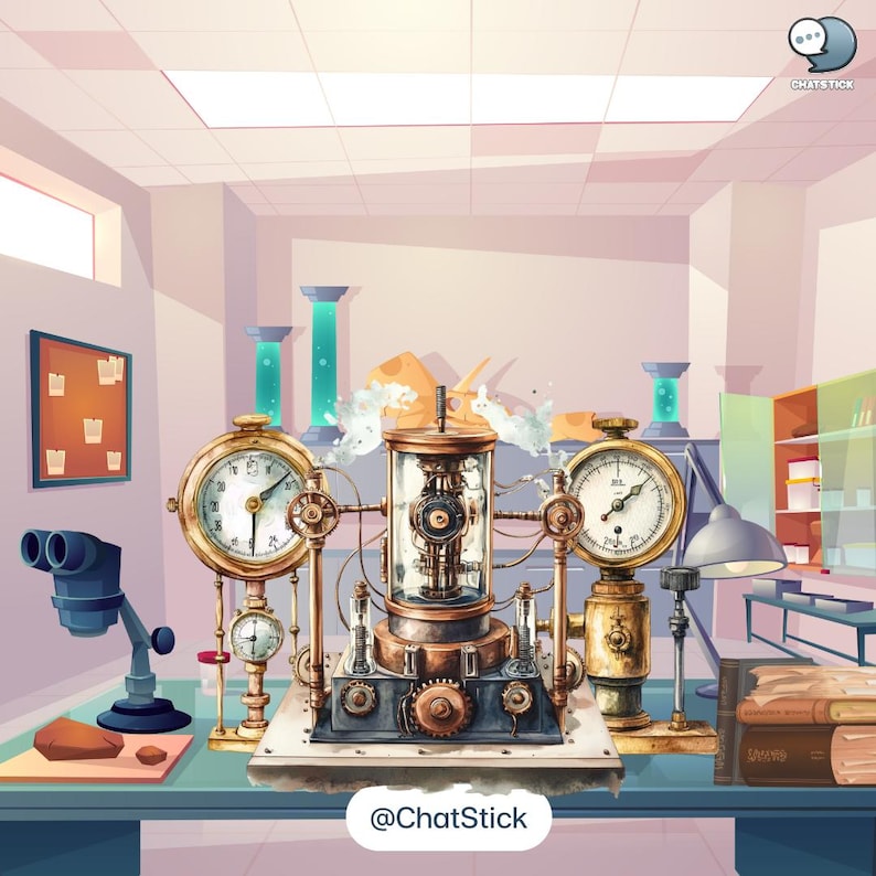 Vintage Scientific Equipment Clipart | 120 PNG | Victorian Science ...