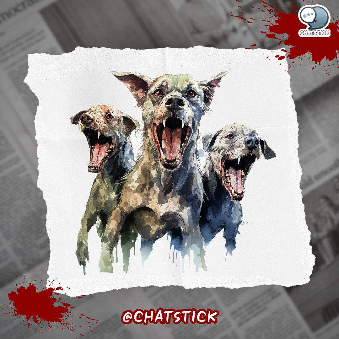 Dog Zombies Watercolor Clipart Mega Pack 180 PNG, 3200x3200 ...