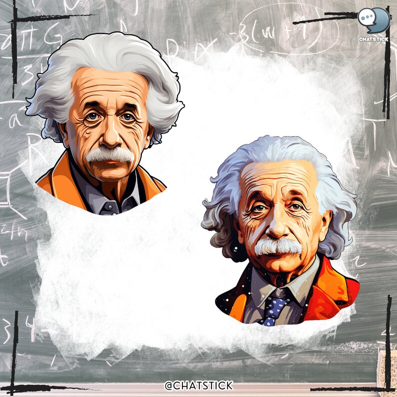 Albert Einstein Science Clipart Pack - 150 Pngs With Transparent ...
