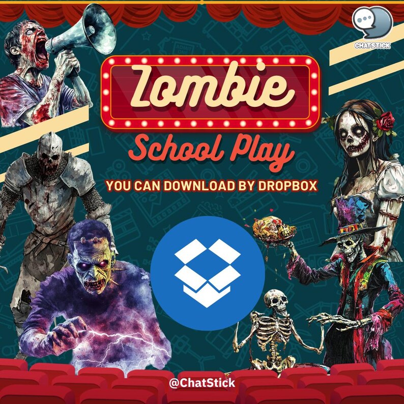 Zombie School Play Cliparts - 160 Printable Pngs, 300 DPI Transparent ...