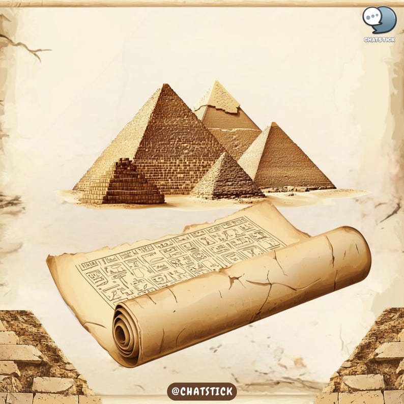 Great Pyramid of Giza Digital Clipart Bundle - 160 PNG Images, 300 DPI ...