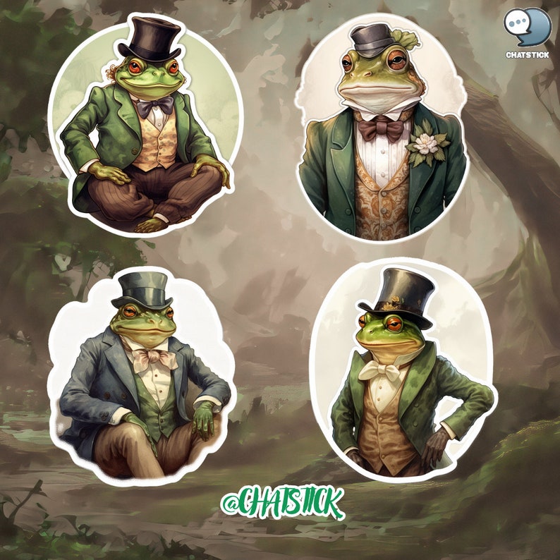 Victorian Frog Clipart Pack: 140 Vintage Style Watercolor Cliparts ...
