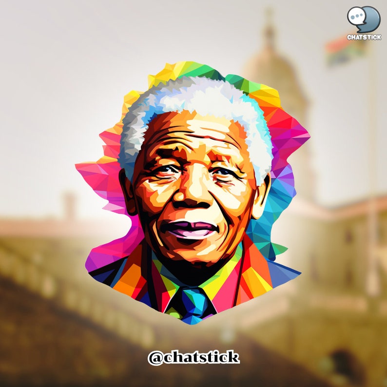 100 Nelson Mandela Digital Sticker Clipart Pack - PNG Printable ...