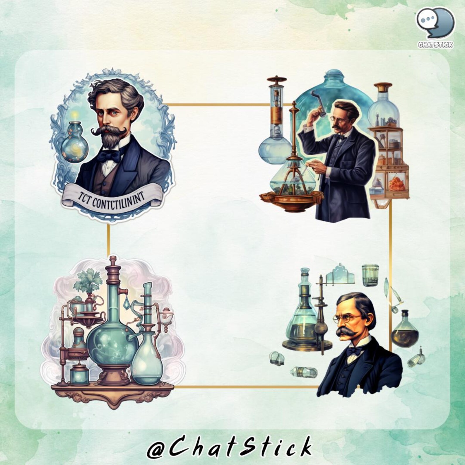 120 Victorian Science Clipart | Printable PNG | 300 DPI | Scientific ...