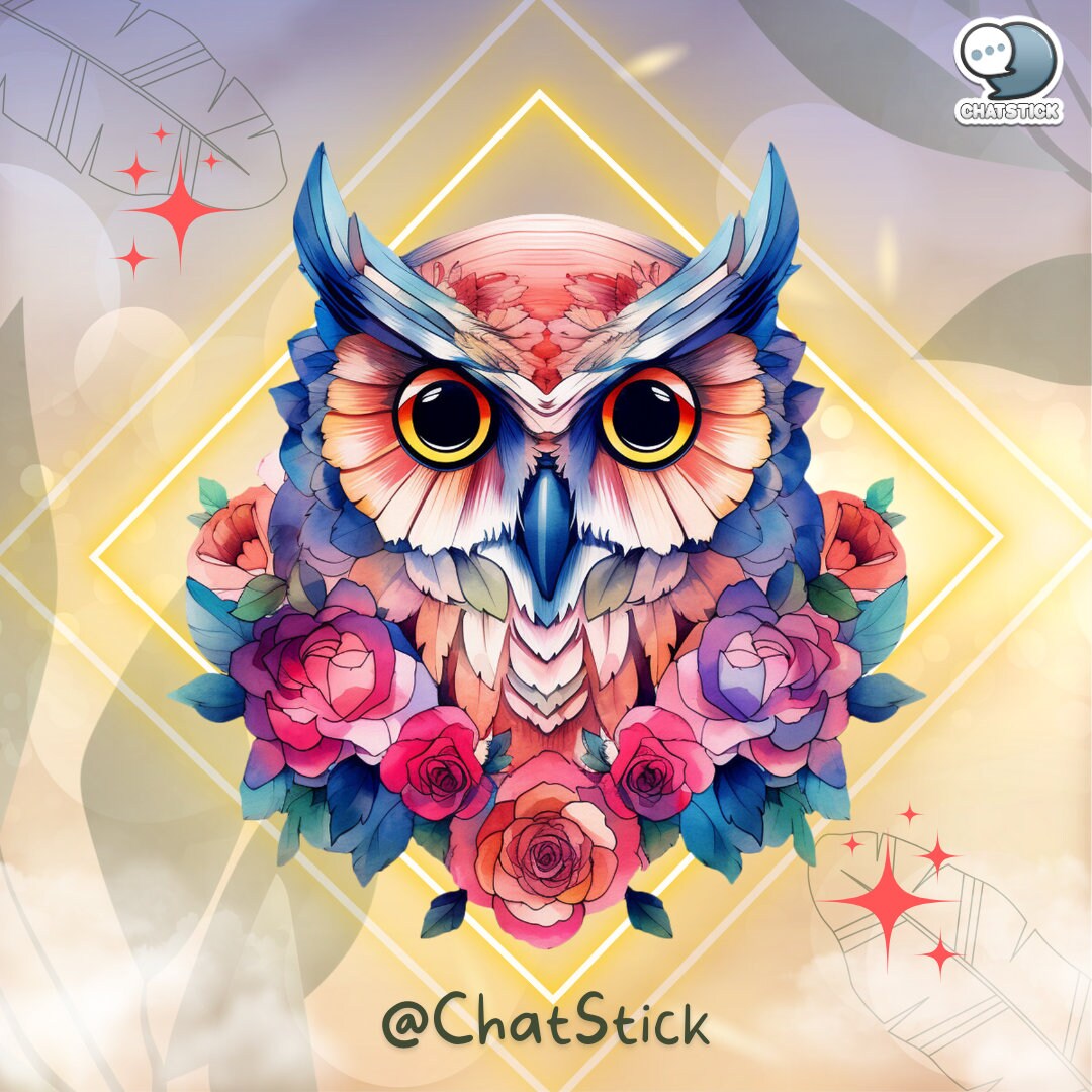 Floral Owls Watercolor Clipart Mega Pack 220 PNG, 3200x3200, Owl Images ...