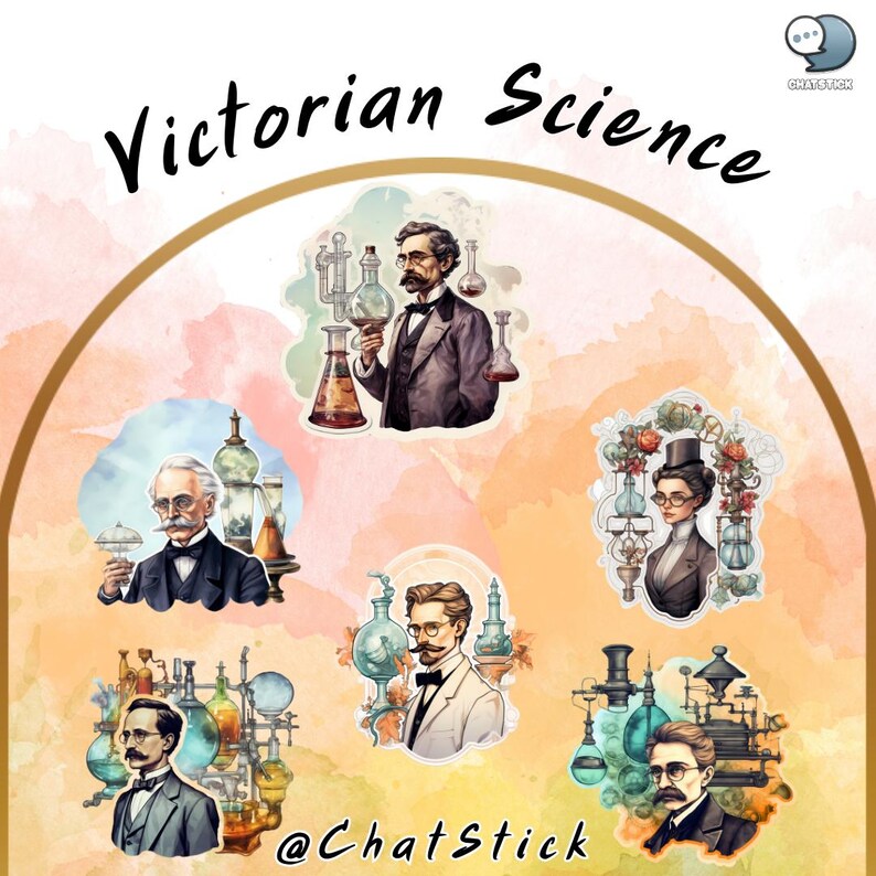 120 Victorian Science Clipart | Printable PNG | 300 DPI | Scientific ...