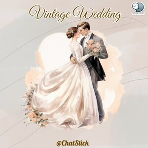 Vintage Wedding Watercolor Clipart Pack - 125 PNG Printable Cliparts ...
