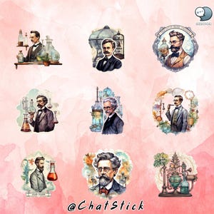 120 Victorian Science Clipart | Printable PNG | 300 DPI | Scientific ...