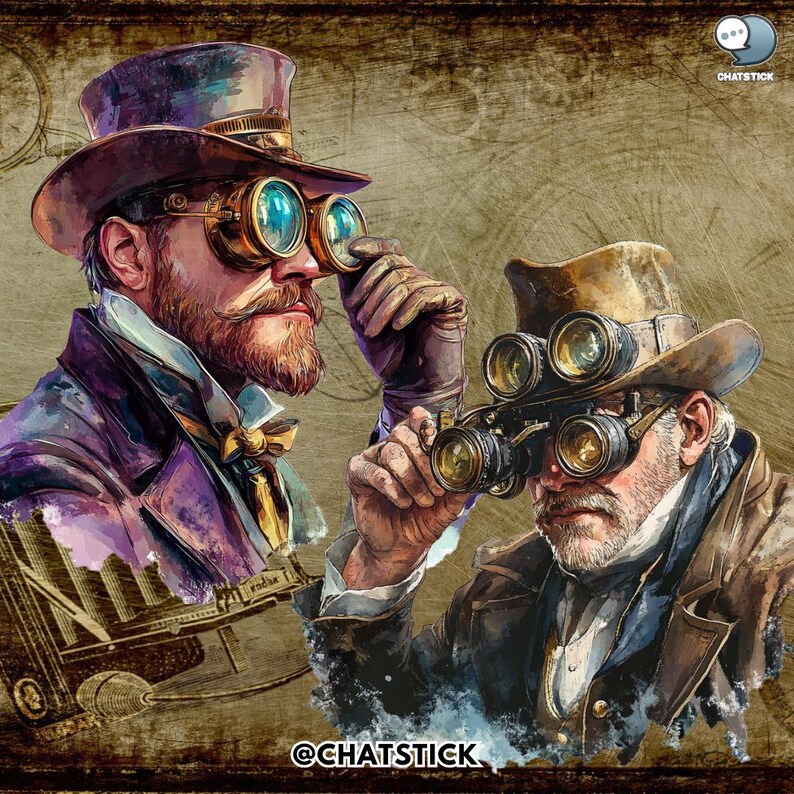 Steampunk Victorian Inventions Cliparts - 160 Inventor & Steam Gadget ...