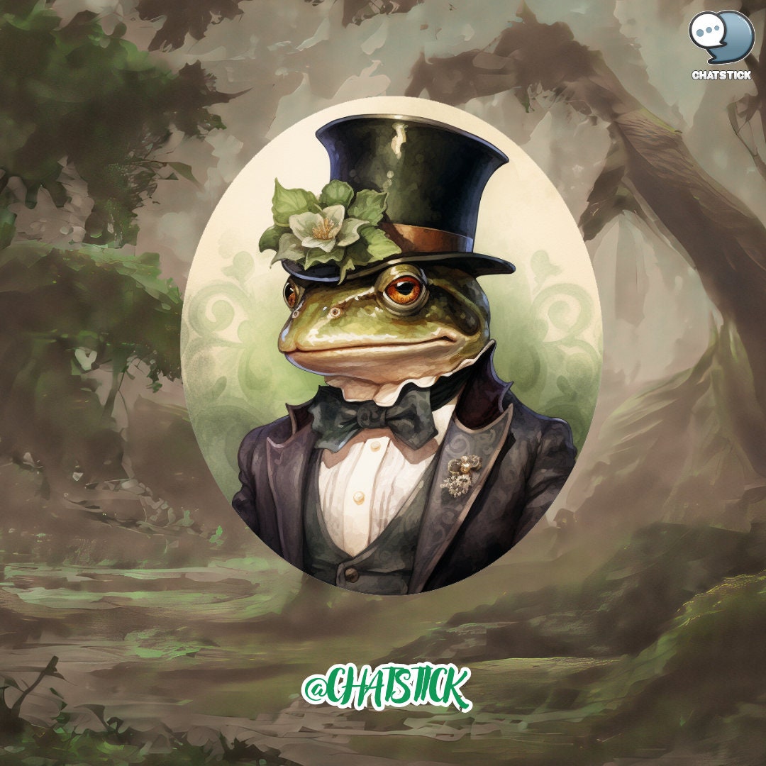 Victorian Frog Clipart Pack: 140 Vintage Style Watercolor Cliparts ...