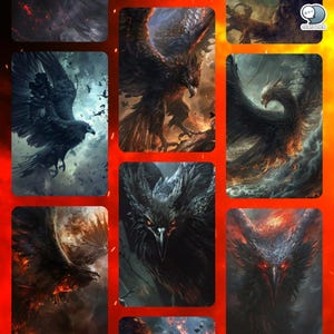 Eagle Devil Monster Digital Art Mega Pack - 160 PNG Printable Posters ...
