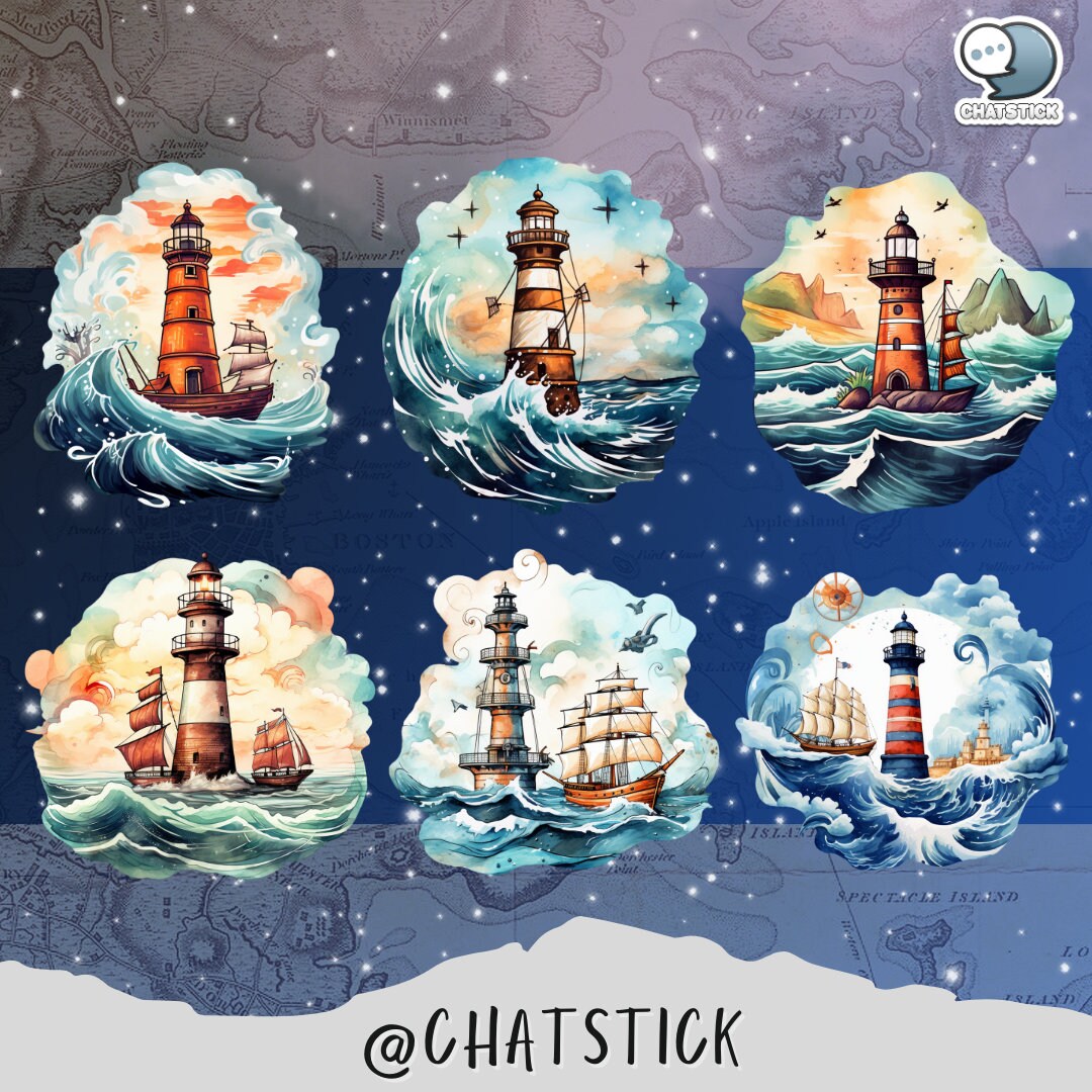 Victorian Vintage Nautical Adventures: 150 Watercolor Clipart Mega Pack ...