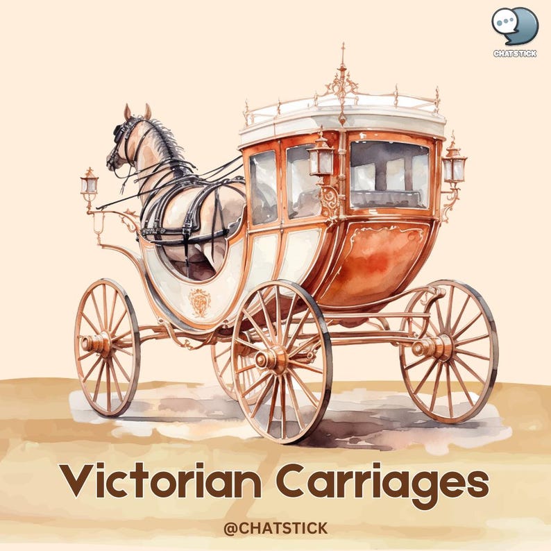 Victorian Carriages Clipart Pack - 160 Pngs | 3200x3200px 300 DPI ...