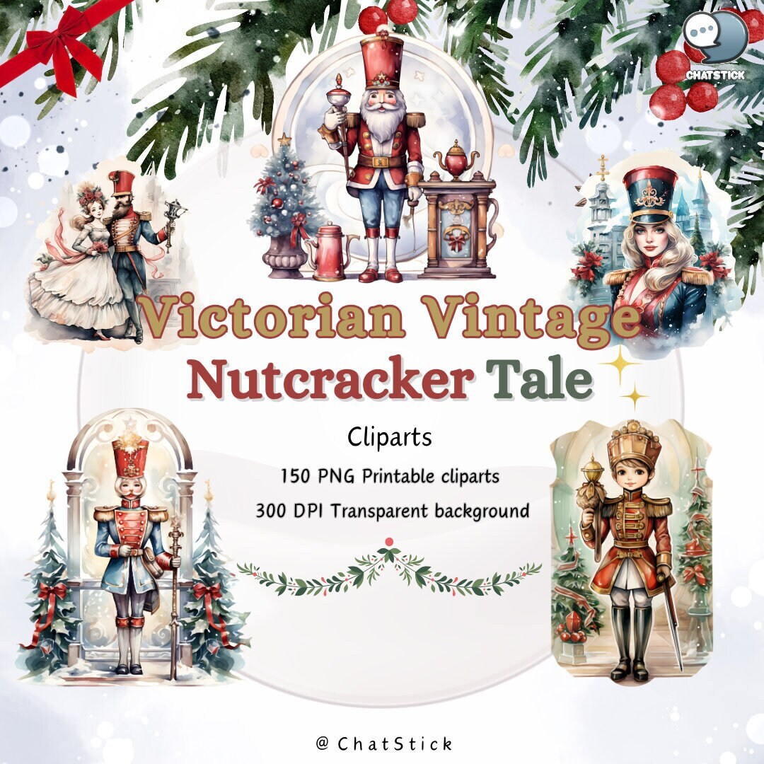 Victorian Nutcracker Tale Watercolor Clipart Mega Pack - 150 Pngs ...