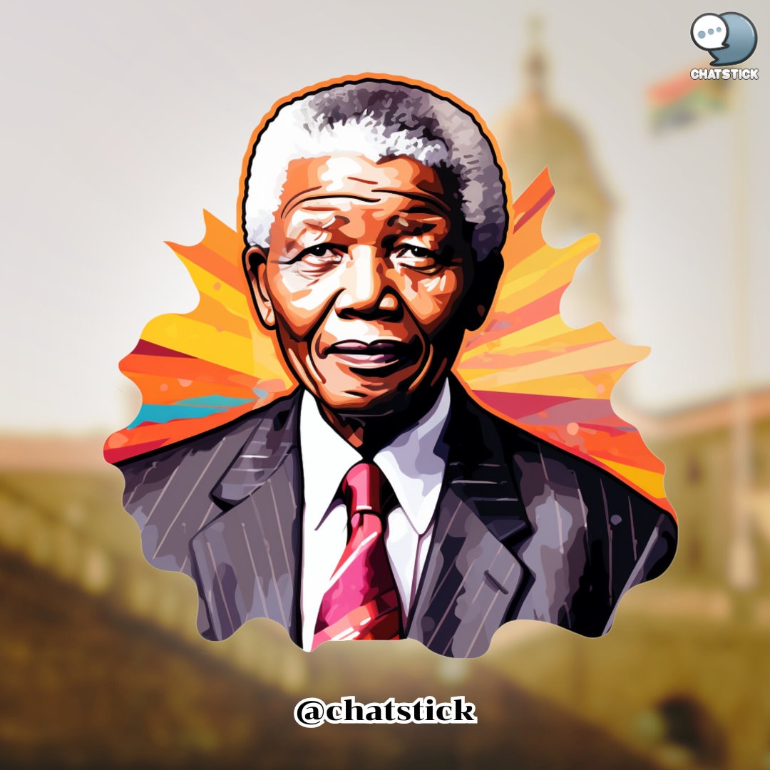 100 Nelson Mandela Digital Sticker Clipart Pack - PNG Printable ...