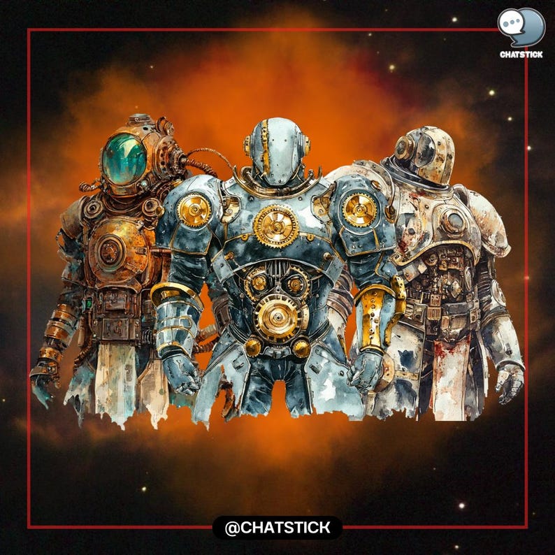 Steampunk Battle Armor Clipart - 160 Intricate Steam-powered Armor PNG ...