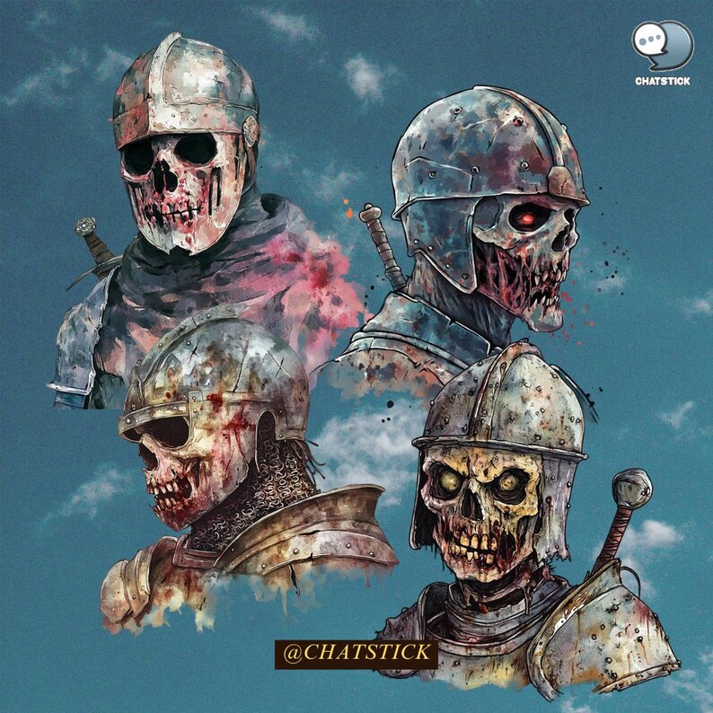 Zombie Knight Cliparts - 160 Medieval Zombie Pngs, 300 DPI Transparent ...