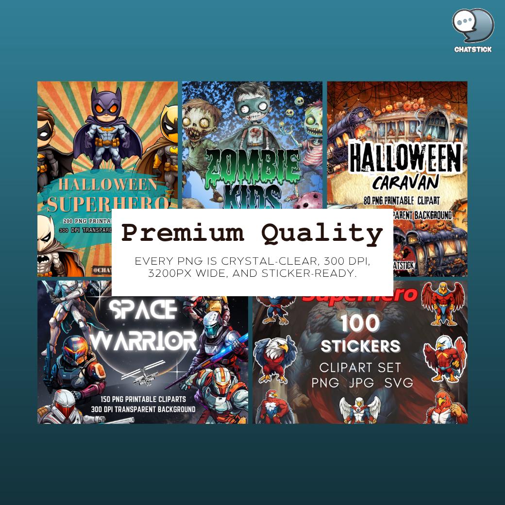 Sticker Cliparts Pack WHOLE SHOP Bundle – Commercial License | All ...