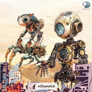 Steampunk Robots Clipart - 160 Victorian Mechanical Robots PNG, Gears ...