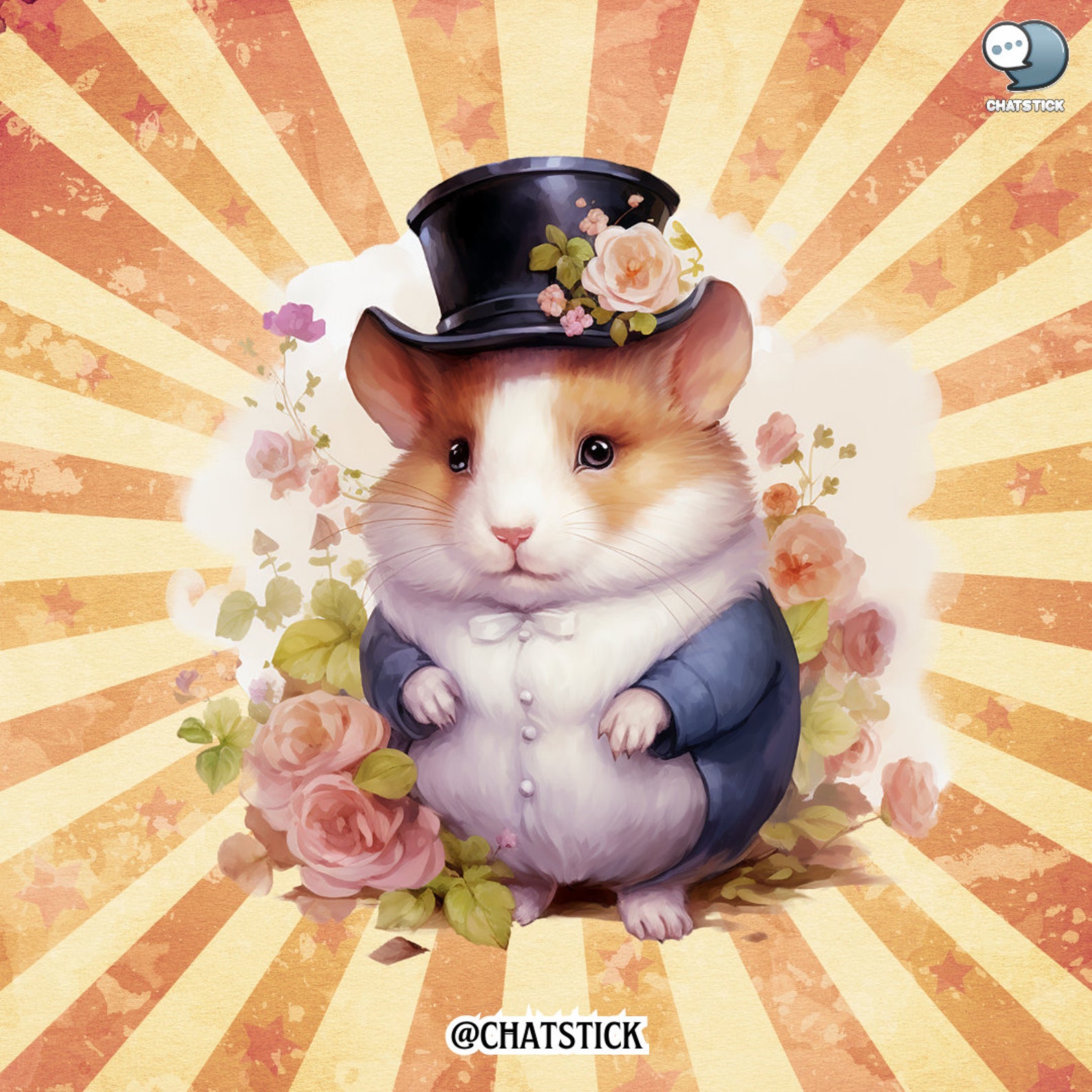 Victorian Hamster Clipart Pack - 150 PNG Digital Images - Printable ...