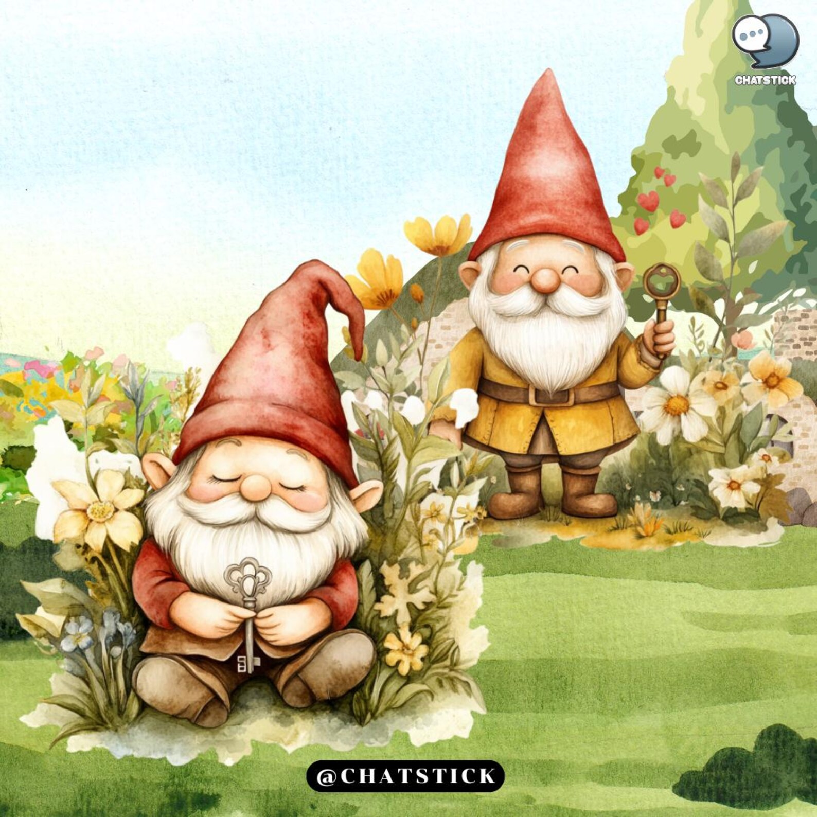 160 Garden Gnomes Clipart Bundle | Whimsical Gnome PNG Images | Cute ...