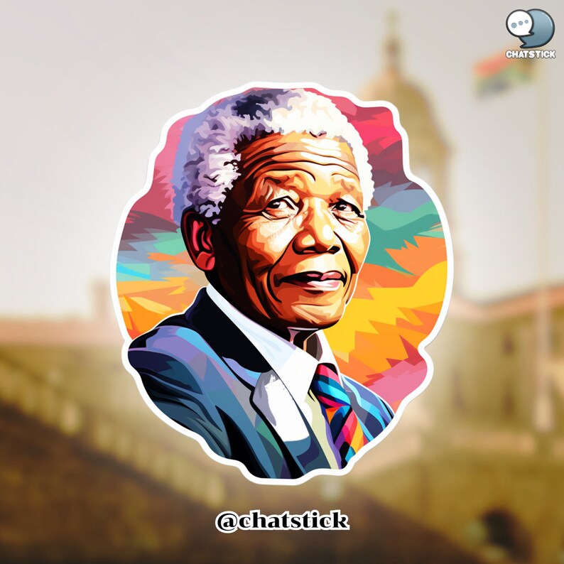 100 Nelson Mandela Digital Sticker Clipart Pack - PNG Printable ...