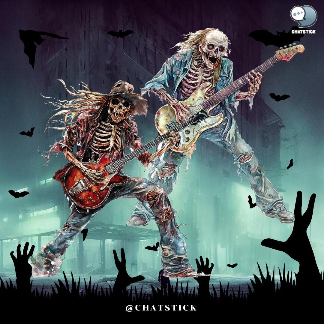 Zombie Musicians Clipart - 160 Undead Rockstars & Jazz Legends PNG for ...