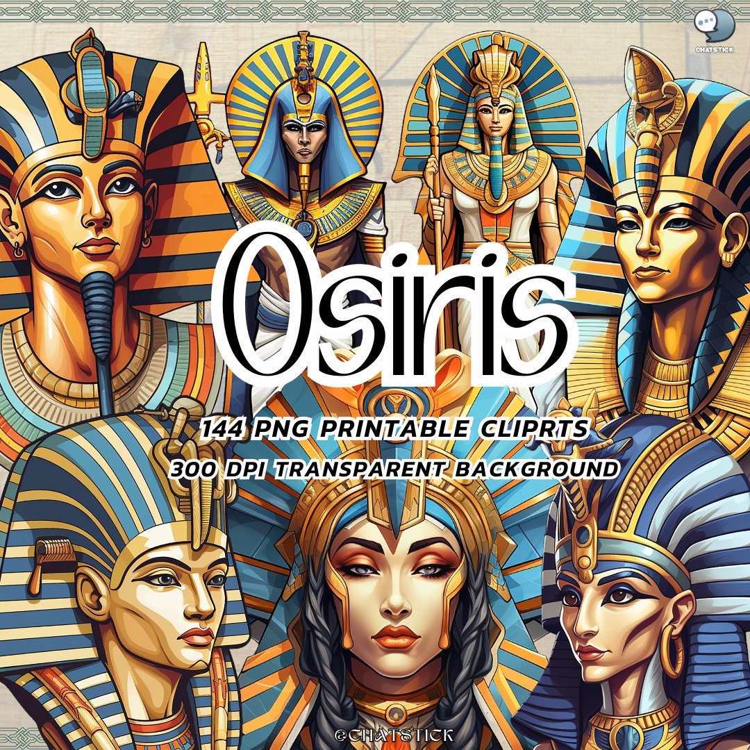 144 Osiris Egyptian Mythology Digital Clipart Mega Pack - Watercolor ...