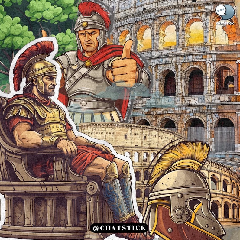 The Roman Colosseum Clipart Bundle - Gladiators, Warriors & Lions - 160 ...