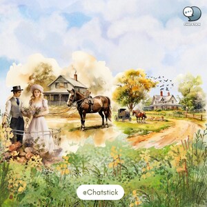 Victorian Country Life Clipart Collection – 150 High-quality Pngs ...