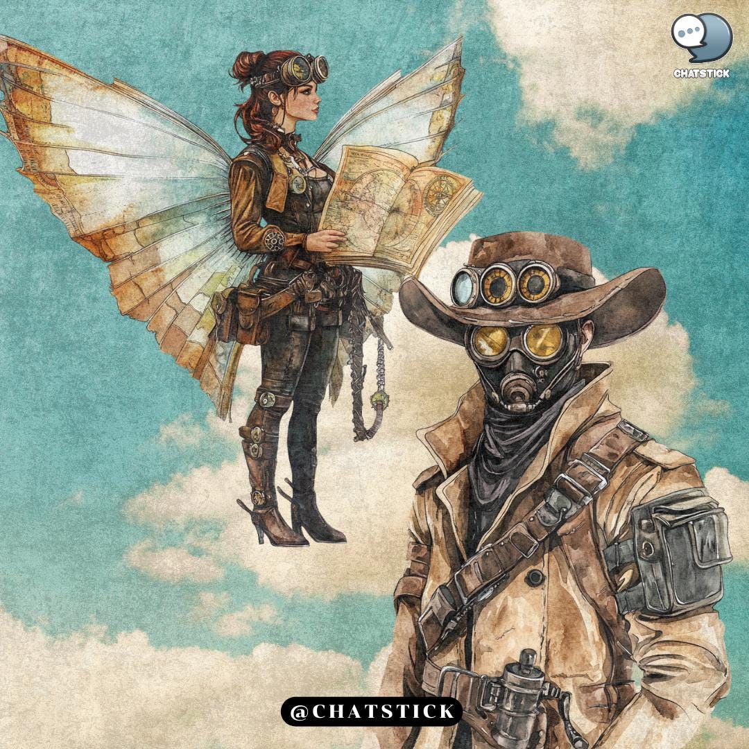 Steampunk Explorers Clipart – 160 Adventurers With Gear & Tools | 300 ...