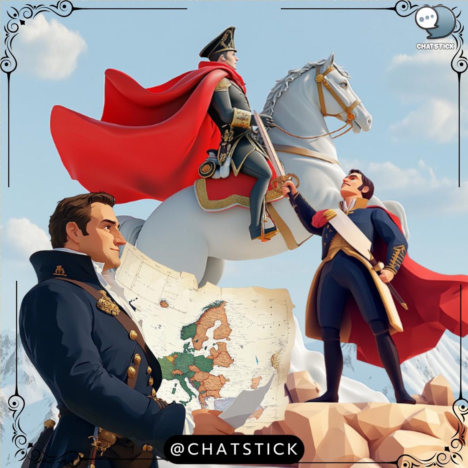 Napoleon Bonaparte 3D Clipart Pack - 150 Printable Pngs, High-quality ...