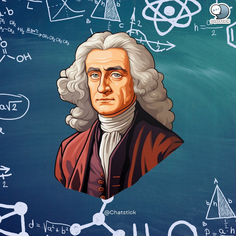 Isaac Newton Digital Sticker Pack - 140 PNG Cliparts With Transparent ...