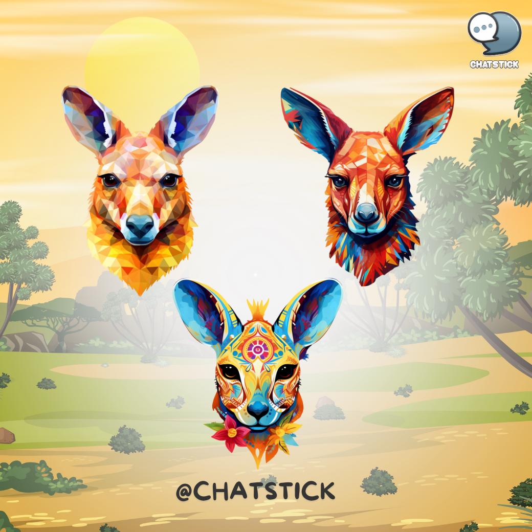 180 Kangaroo Digital Stickers Clipart Pack - High-quality PNG Printable ...