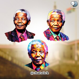 100 Nelson Mandela Digital Sticker Clipart Pack - PNG Printable ...