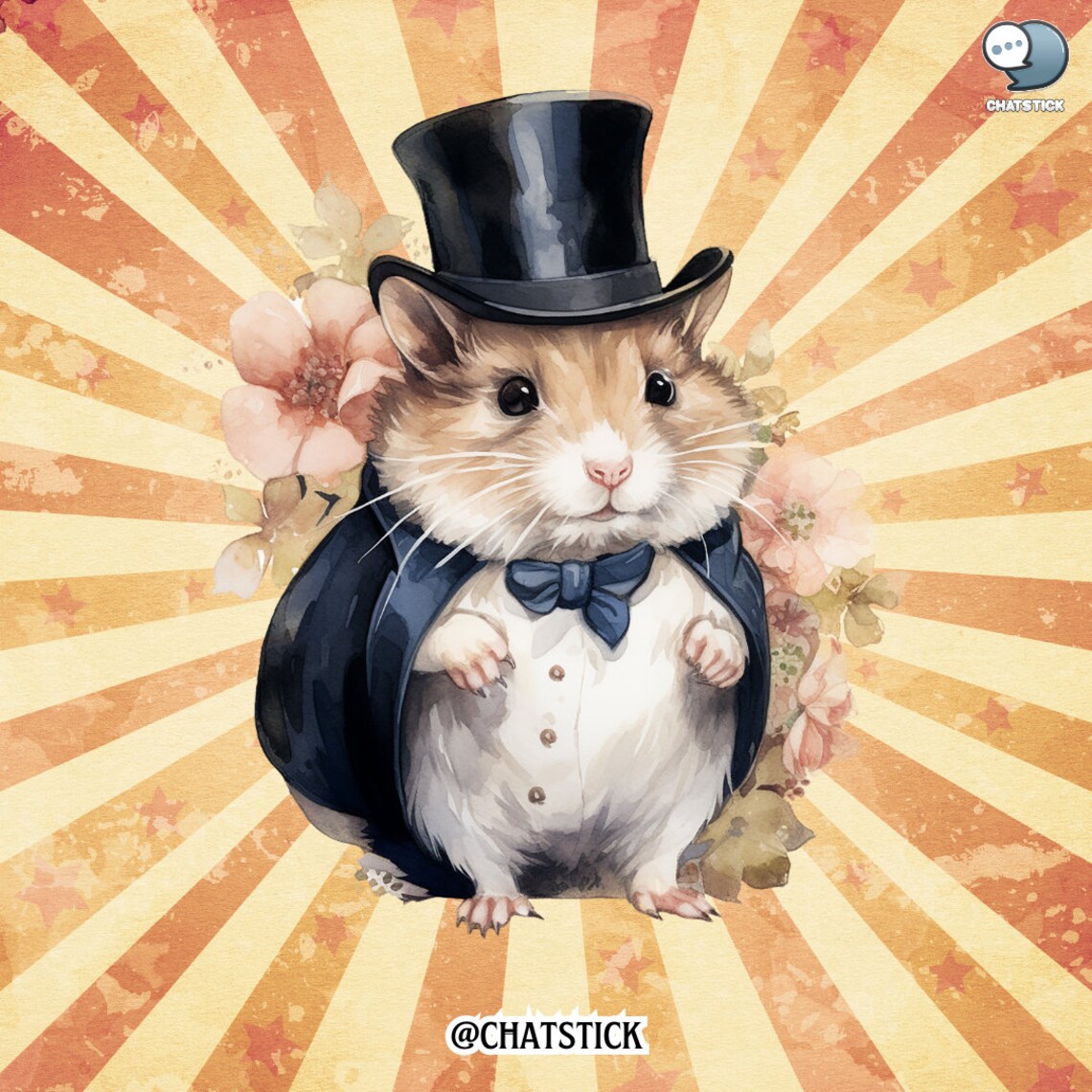 Victorian Hamster Clipart Pack 150 PNG Digital Images Printable Vintage ...