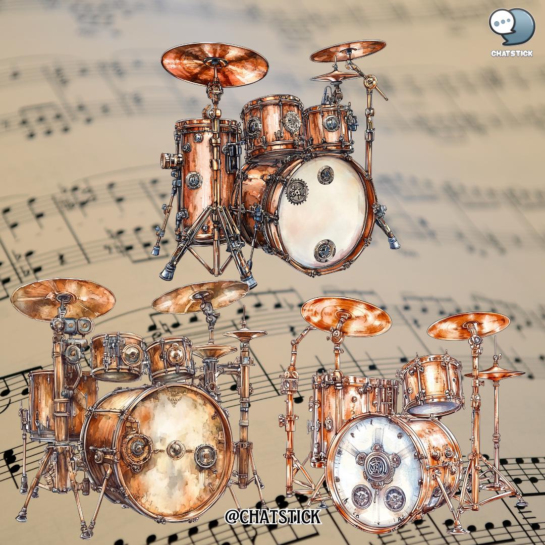 Steampunk Musical Instruments Clipart | Vintage 160 Pngs With Gears ...