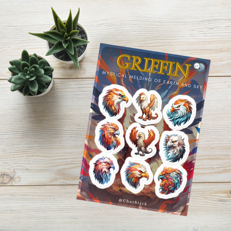 Griffin Mythical Creature Stickers 9 Glossy, Durable Decals by ...