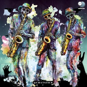 Zombie Musicians Clipart - 160 Undead Rockstars & Jazz Legends PNG for ...