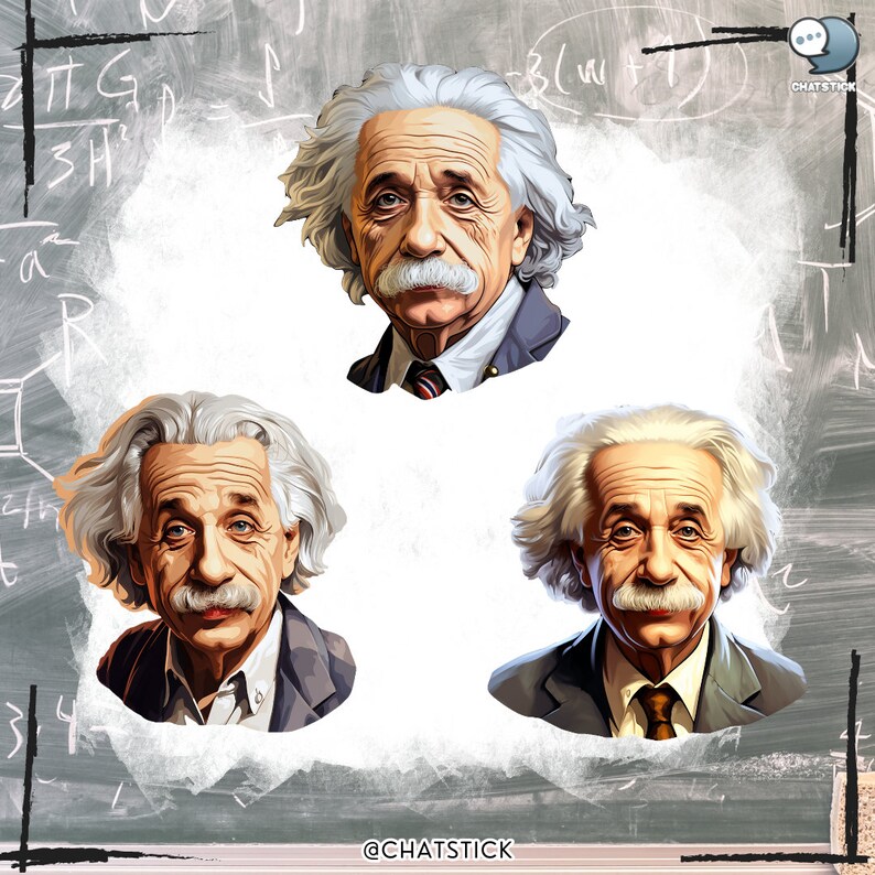 Albert Einstein Science Clipart Pack - 150 Pngs With Transparent ...