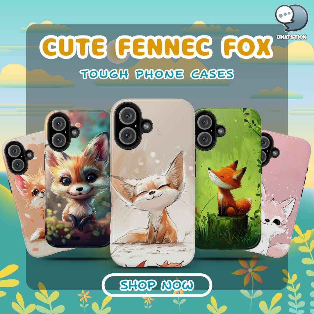 Cute Fennec Fox Tough Phone Cases Collection (set of 8) for iPhone 16 ...
