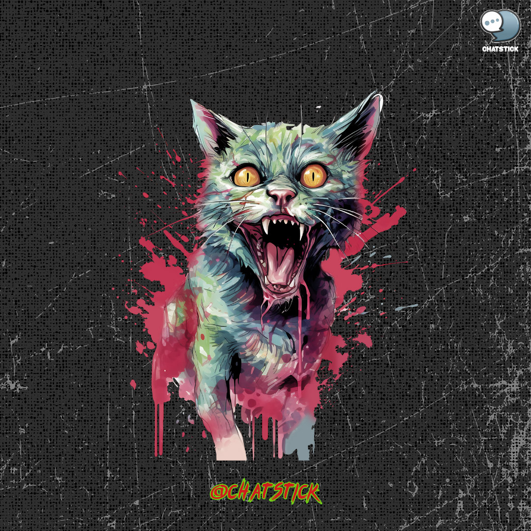 Cat Zombies Watercolor Clipart Mega Pack 180 PNG ,cats Horror Images ...