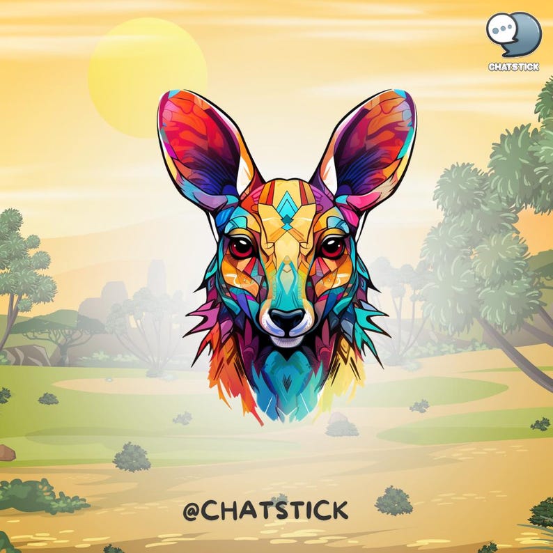 180 Kangaroo Digital Stickers Clipart Pack - High-quality PNG Printable ...