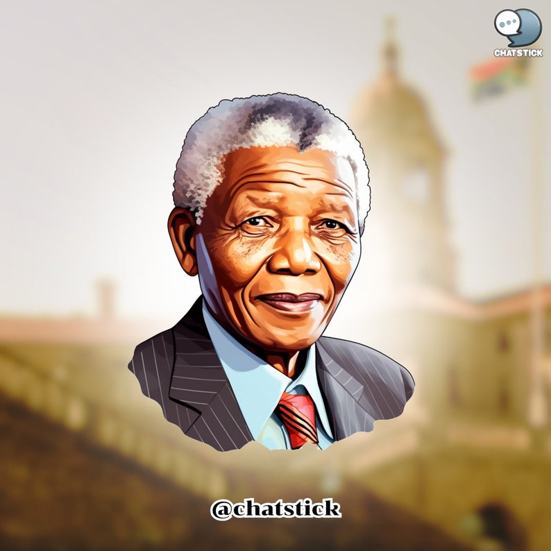 100 Nelson Mandela Digital Sticker Clipart Pack - PNG Printable ...