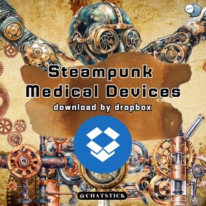 Steampunk Medical Devices Clipart Pack - 160 Vintage Tools in 300 DPI ...