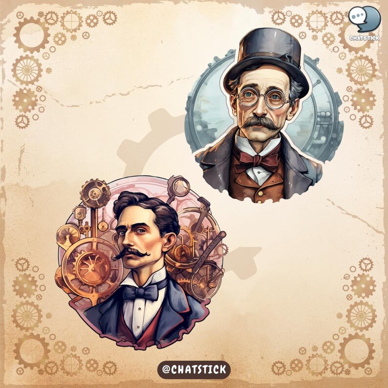 Victorian Inventors Clipart Bundle - 150 PNG Images of Inventive Minds ...